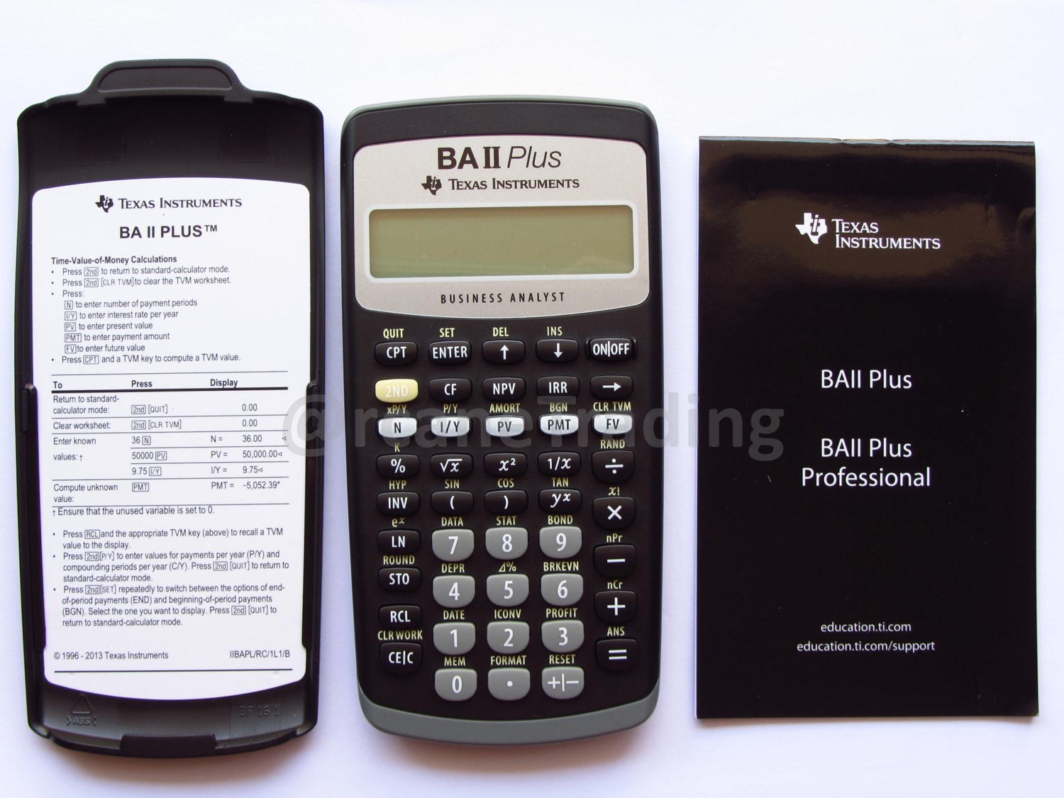 Texas Instruments BA II Plus Financial Calculator - @rcane Trading Texas Instruments BA II Plus Financial Calculator - @rcane Trading